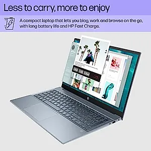 HP 2023 Pavilion Laptop, 15.6" FHD Touchscreen Display, Intel Core i7-1355U Processor, NVIDIA GeForce MX550, 32GB RAM, 1TB SSD, Wi-Fi 6, HDMI, Webcam, Backlit KB, Windows 11 Home, Blue