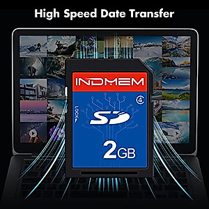 INDMEM 5 Pack SD Card 2GB Class 4 Flash Memory Card 2G SLC Stanard Secure Digital Cards