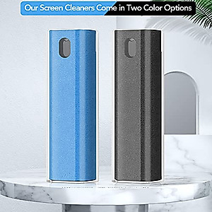 2 Pcs Fingerprint Proof Screen Cleaner, 3 in 1Touchscreen Mist Cleaner Spray Wipe Cleaner Fingerprint-proof Screen Cleaner Soft Fiber Flannel , Safe for All Phones Glasses Tablet Laptop TV Watch Screens (black)