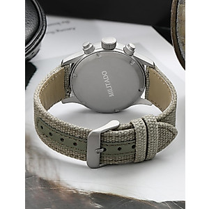 TACTICAL FROG 20mm Fast Release Nylon Watch band Military Watch Straps with Stainless Steel Buckle, Two-Piece Waterproof Nylon + Leather Watchbands for Men and Women