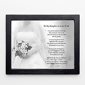 "Daughter-in-Law to Be- What You Mean To Me"- 10 x 8" Wall Art-Ready to Frame. Heartfelt Gift Saying Welcome To Our Family. Perfect Keepsake Wedding Gift for Any In-Law's & Brides-Room to Sign.