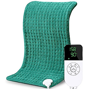 NOWWISH Heating Pad for Back Pain & Cramps Relief, XL Moist Heat Electric Heating Pads with Auto Shut Off Large, Gifts for Women Men, 12 "x 24 Green