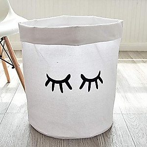 Unibedding Large Laundry Storage Basket Bin,Collapsible Black White Laundry Hamper for Kids, Baby Nursery, Children, Girls, Bedroom