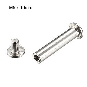 uxcell M5 x 10mm Carbon Steel Rivet Hex Socket Head Insert Nut 10PCS