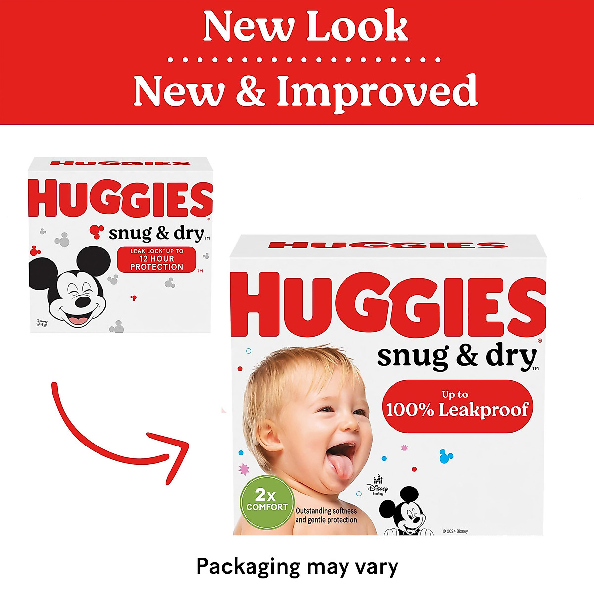 Huggies Size 3 Diapers, Snug & Dry Baby Diapers, Size 3 (16-28 lbs), 168 Count, Packaging May Vary