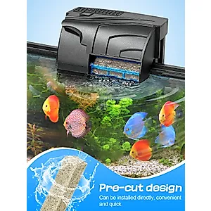 MEWTOGO 12 Pcs Ammonia Reducer Filter Pads for Aqueon QuietFlow LED PRO, Compatible with Model 10, Fish Tank Filter Cartridges for Fresher Water and Healthier Fish