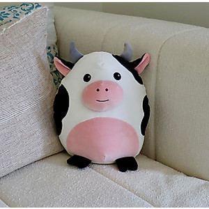 Snuggaboos Daisy The Cow Squish: 13-Inch Original Super Soft Plush Pillow Toy – Adorable and Cuddly Cow Stuffed Animal Plushie for All Ages for Kids and Adults