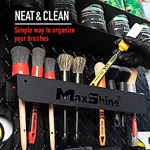 Maxshine Detailing Brush Holder – Simple & Durable Design, Available for Putting 10 car Detailing Brushes, Convenient Use, Easy to Install on Your Wall