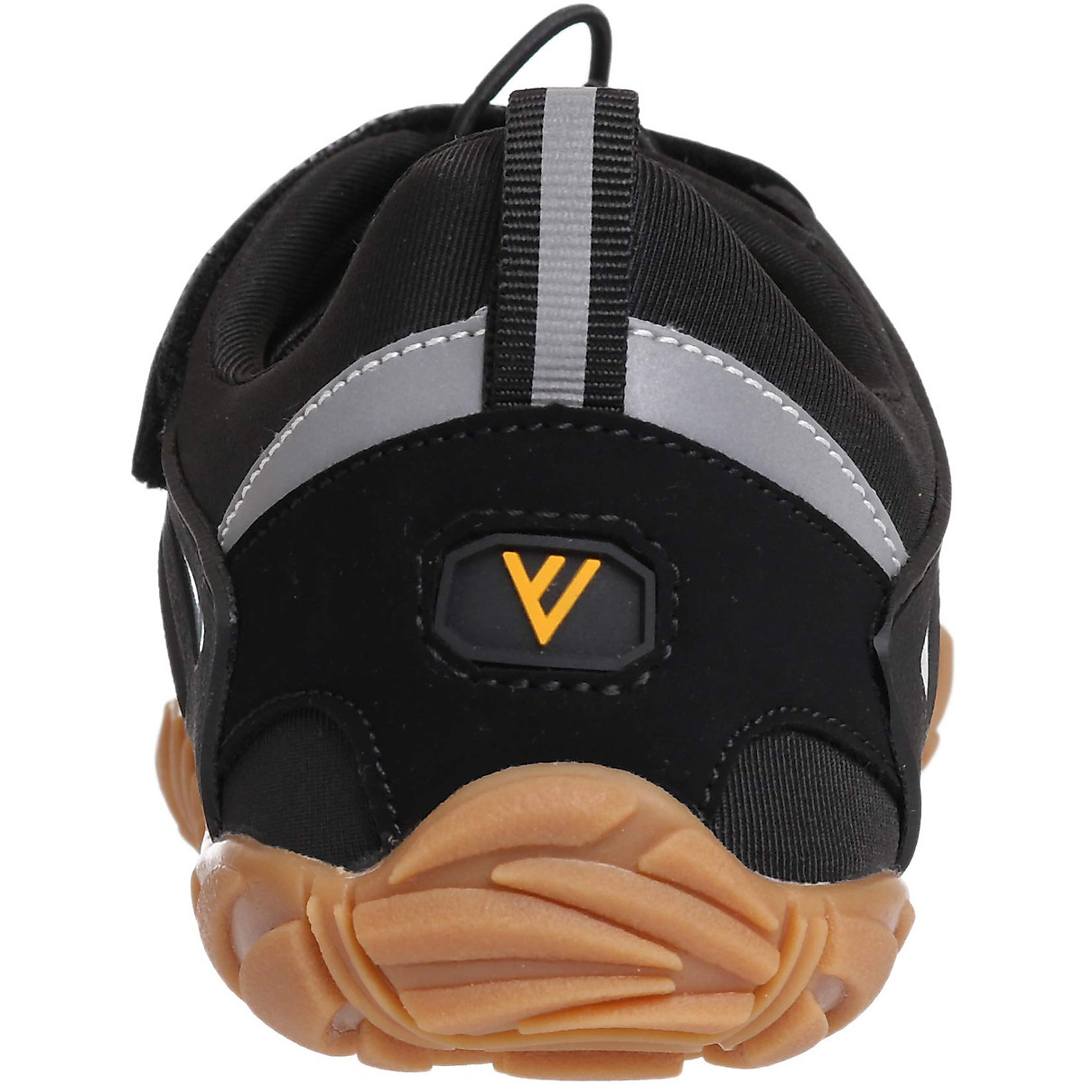 WHITIN Men's Trail Running Shoes Minimalist Barefoot Wide Width Toe Box Size 12 Gym Workout Fitness Low Zero Drop Sport Breathable Beach Black Gum 45