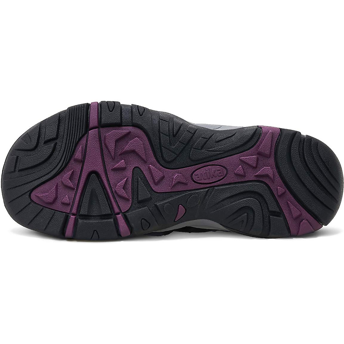 atika Women Athletic Outdoor Sandal, Closed Toe Lightweight Walking Water Shoes, Summer Sport Hiking Sandals, Phoenix Balck & Violet, 6