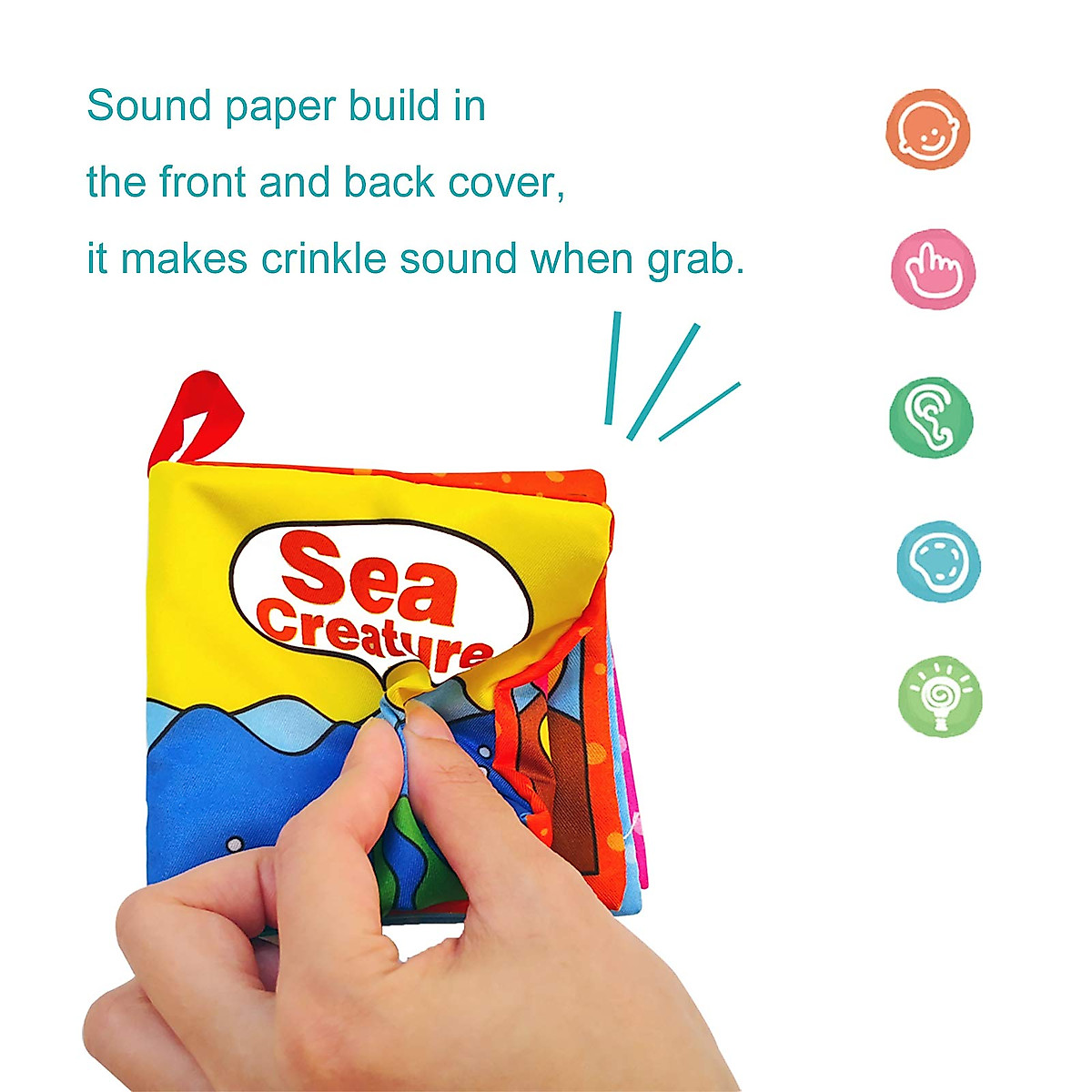 Soft Cloth Books for Baby, Toddler and Infant - Let's Learn Together, Educational Toy for Boy & Girl, Shower Gift for Baby, Pack of 6