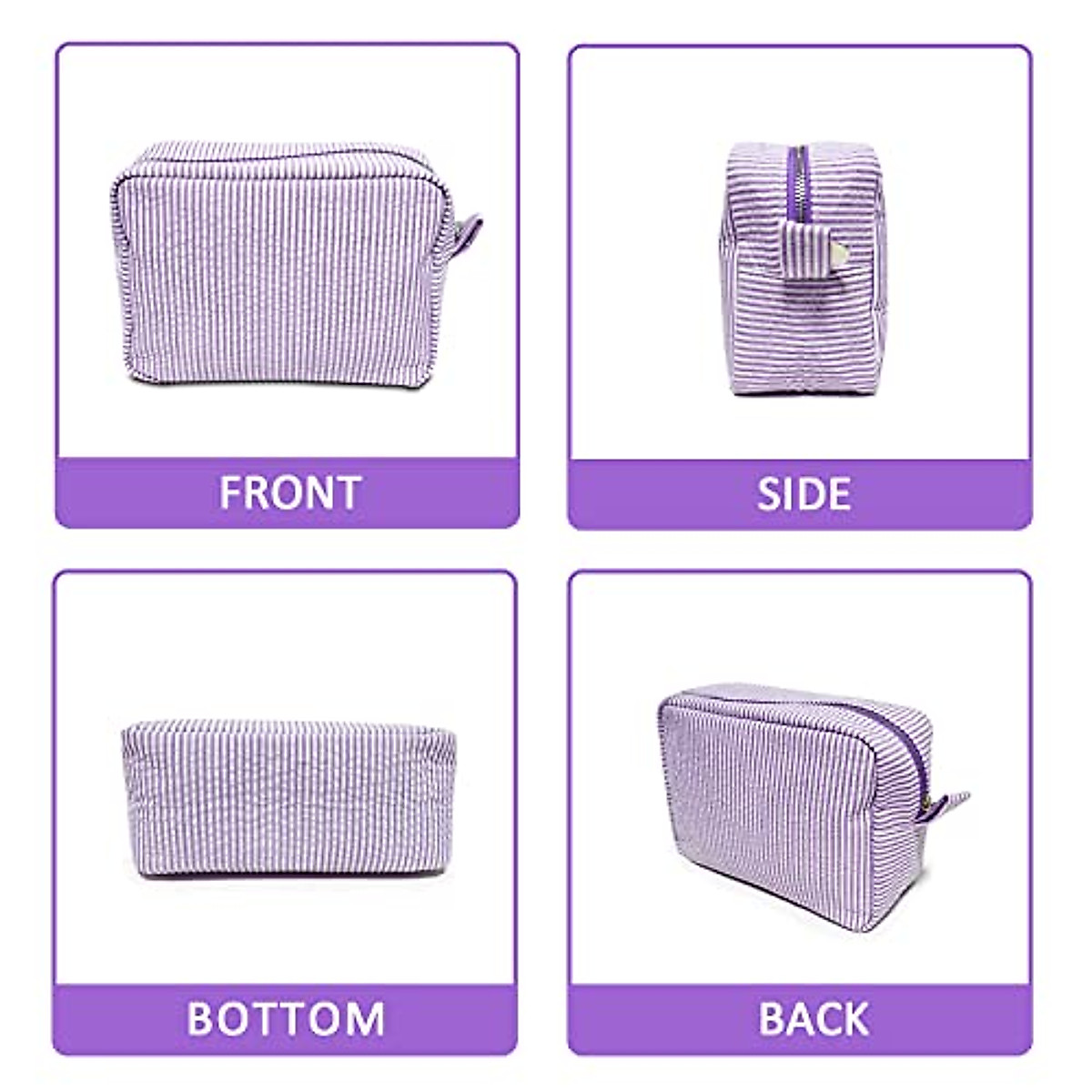 Kids Travel Overnight Bag Seersucker Carry On Lightweight and Seersucker Cosmetic Bag Travel Pouch