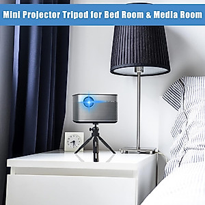 2-Be-Best Mini Projector Stand, Mini Projector Tripod Mount Compatible with DR.J, DBPOWER, Anker, PVO, Artlii, LoongSon, AuKing, ClokoWe, VOPLLS and Most Mini Projectors (Black, Upgraded)