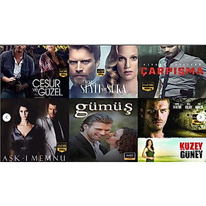 Kivanc Tatlitug Series with English Subtitles *All TV Series (6 in 1 Pack)* Ask-i Memnu + Carpisma + Cesur ve Guzel + Gumus + Kurt Seyit ve Sura + Kuzey Guney All Episodes in *USB*