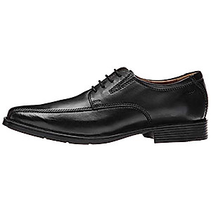 Clarks mens Tilden Walk Oxford, Black Leather, 10.5 US