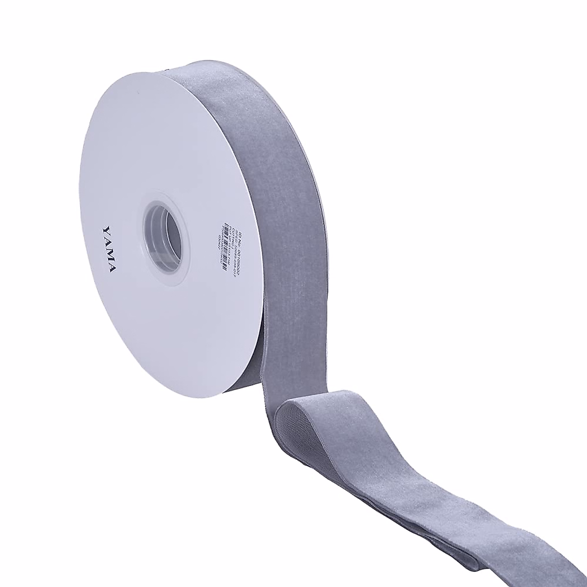 YAMA 1-1/2 Inch Wide Velvet Ribbon, 15 Yard Velvet Ribbon, Single Face Ribbon for Choker, Hair Accessories, Wreaths, Bouquets, Gift Wrapping, DIY Craft, Metal Grey