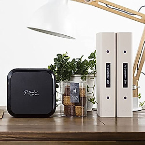 Brother P-Touch Cube Plus Versatile Label Maker, Black - Bluetooth Wireless and USB Wired Connectivity - Design & Print Personalized Labels, Lightweight and Portable, Auto Cutter