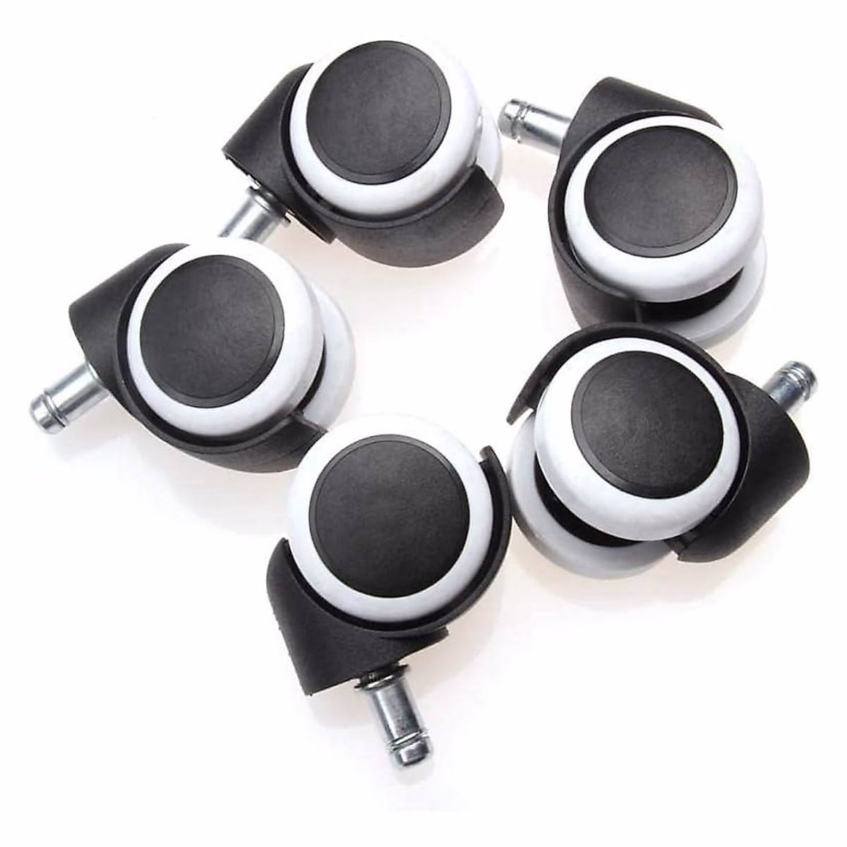 Casters Swivel casters Heavy Duty 5 pcs Office Home Chair Sofa Swivel Casters Mute Wheel Swivel Rubber Protect Wooden Floor casters Wheels Workbench