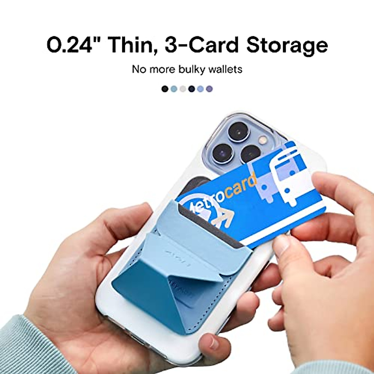 MOFT Magnetic iPhone 14 Pro Max Case and Phone Wallet Stand Snap Set, 3-Card Holder, 3-Angle Stand, Drop Proof, Scratch Resistant