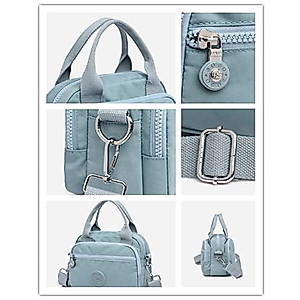 Jie★L Shi Small Travel Crossbody Bag Handbag Nylon Shoulder Bag for Women (Grass color)