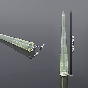Four E's Scientific 200ul Pipette Tips Pipettor 1000pcs Yellow Universal Pipette Tips Polypropylene (PP) Non-pyrogenic, DNAse/RNAse Free