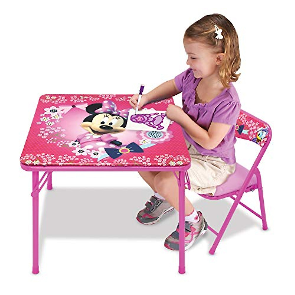 Jakks Pacific Minnie Mouse Table Blossoms & Bows Jr. Activity Set with 1 Chair