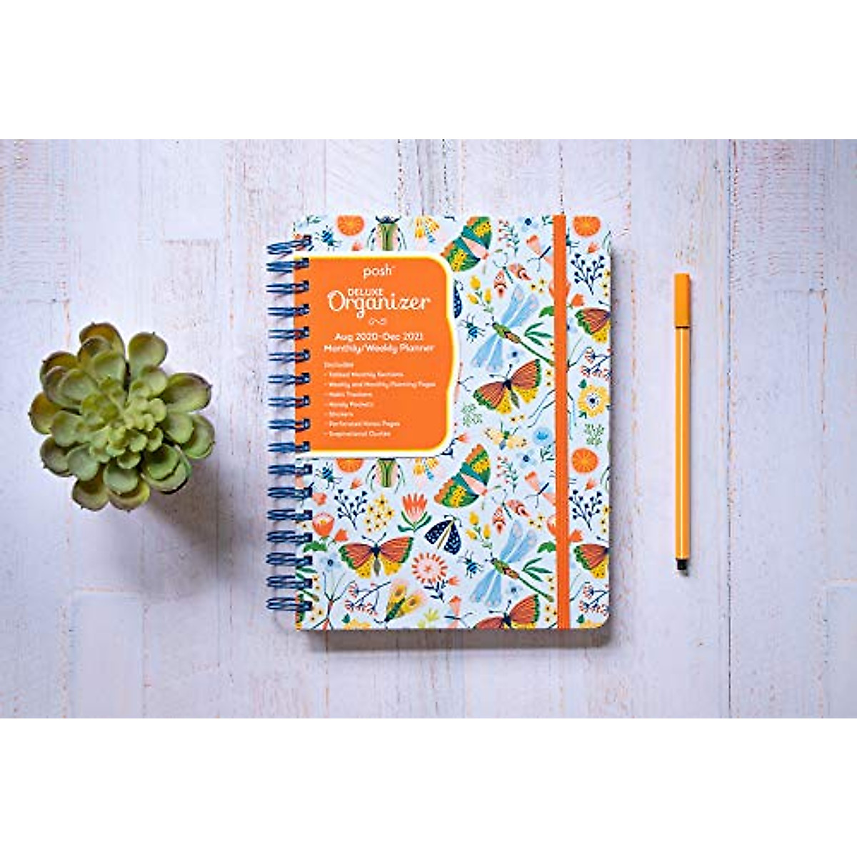 Posh: Deluxe Organizer 17-Month 2020-2021 Monthly/Weekly Planner Calendar: Garden Creatures