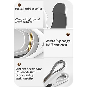 Rovedcity Plastic Clothes Pins Strong Clothespins-24PCS Heavy Duty Laundry Clothes Clips Windproof Clamps Clothes Pegs, No Trace Design for Clothes