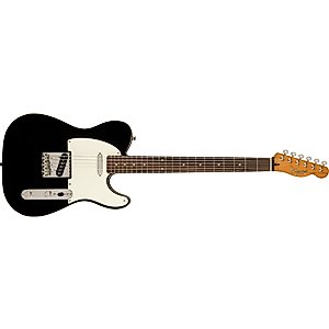 Squier Classic Vibe Baritone Custom Telecaster Electric Guitar, with 2-Year Warranty, Black, Laurel Fingerboard