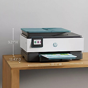 HP OfficeJet Pro 8028e All-in-One Wireless Color Inkjet Printer, Print Copy Scan Fax, Auto 2-Sided Printing, 20 ppm, 2.7" Color Touchscreen, Self-Healing Wi-Fi, W/MD Cable