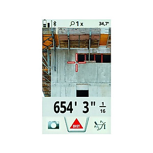 Leica DISTO D810 Touch 660ft Laser Distance Measurer w/Bluetooth and 1mm Accuracy, Red/Black