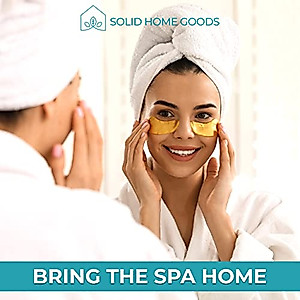 SOLID HOME GOODS Under Eye Patches- 20 Pairs - Under Eye Mask for Puffy Eyes and Dark Circles Treatment – Look Less Tired, Reduce Wrinkles, and Fine Lines, Collagen Masks for Beauty & Personal Care