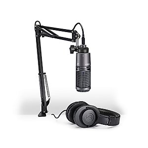 Audio-Technica AT2020USB+PK Vocal Microphone Pack for Streaming/Podcasting (Renewed)