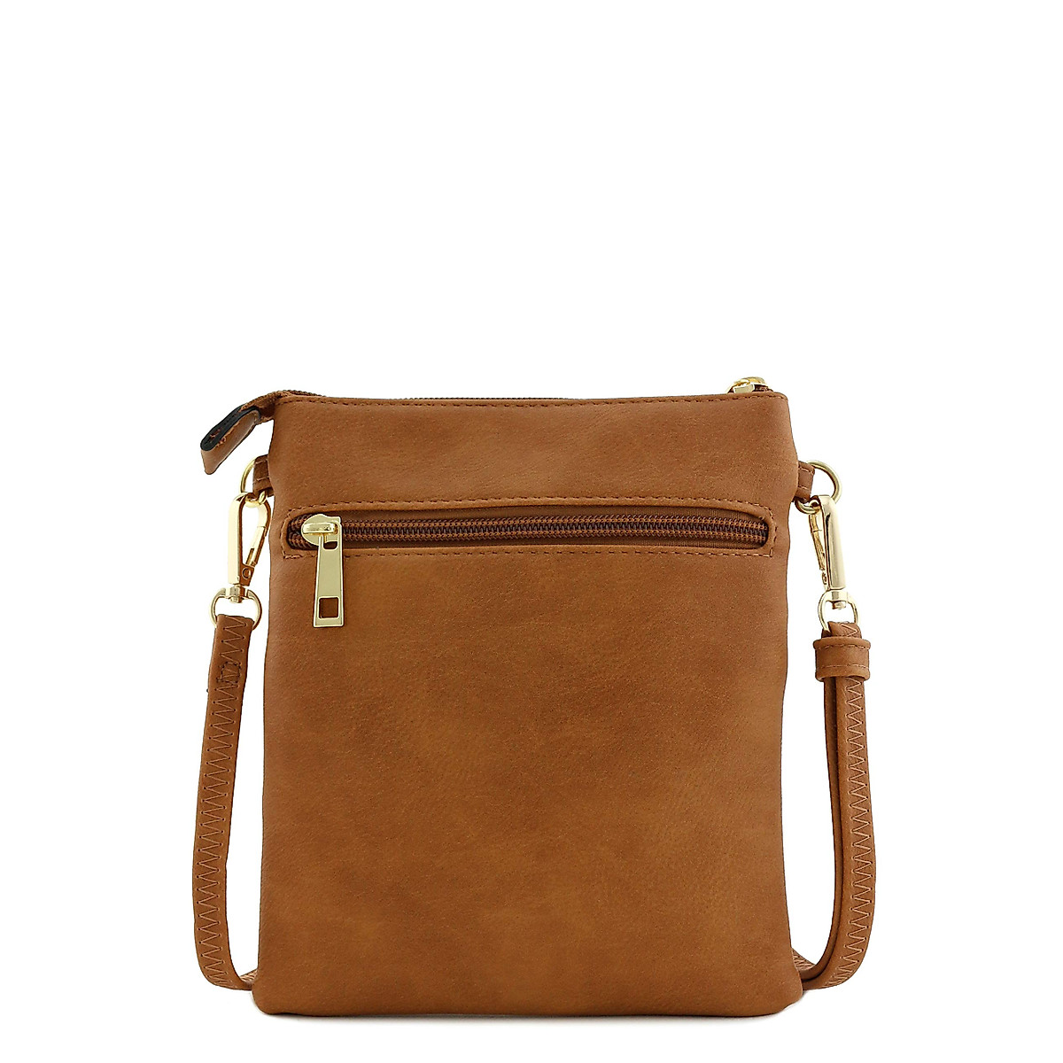 Isabelle Functional Multi Pocket Crossbody Bag (Dark Tan)