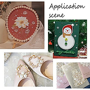 PH PandaHall Craft Pearls Flatback, 690pcs Half Round Pearl Beads 6 Sizes Pearl Cabochon Faux Pearl Beads for DIY Scrapbook Phone Case Wedding Decor Hair Accessory Nail Art, Beige, 4/5/6/8/10/12mm