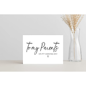 To My Parents Wedding Day Card - Mom And Dad Of The Bride And Groom Gift - Mother And Father Of The Bride Card - Parents Of The Bride Gift