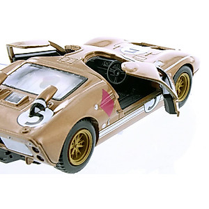 KiNSMART SetOf3 1966 Ford GT40 MKII Heritage Edition 5" 1:32 Scale Die Cast Metal Model Toy Super Race Car Blue Brown Black