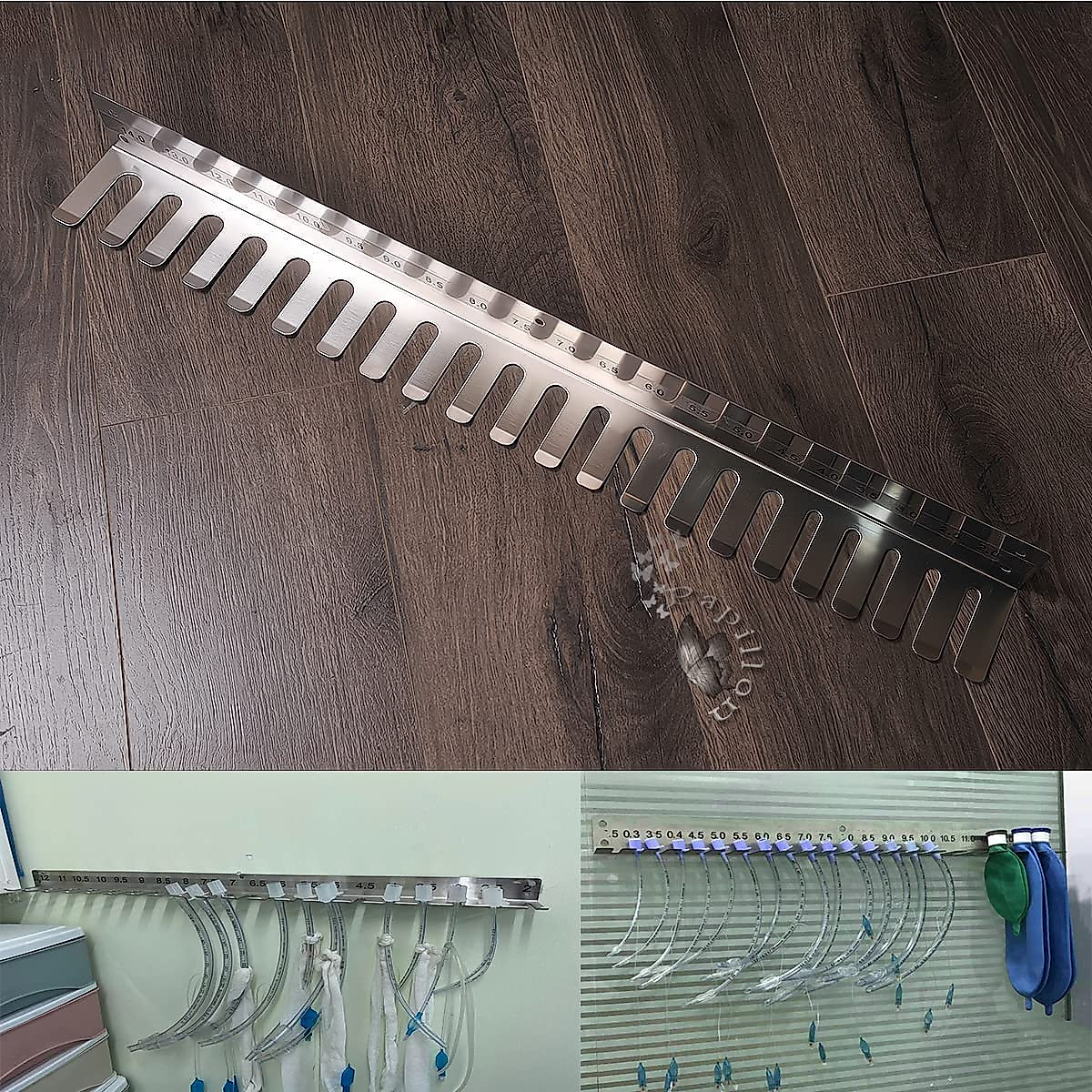 Caphstion 304 Stainless Steel Rack Wall Hanging Frame For Endotracheal Tubes Veterinaria Equipment(2.0-12,57CM)