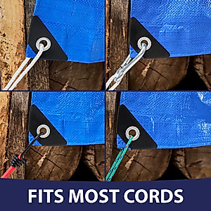 Rugged Rhino All Weather 100% Waterproof Heavy Duty Tarp, 5 Mil UV Temperature Resistant Tarps, High Durability Multipurpose Cover, for Home Outdoor Patio Winter Leaf Camping, 9x12 1 Pack Blue