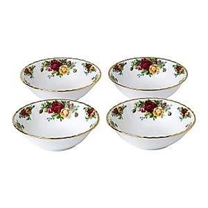 Royal Albert Old Country Roses Bone China Bowls 4pc Set, 6.2"