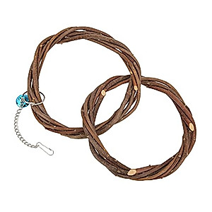 Bird Toys, Bird Cage Hammock Swing Bird Double Swing Training Entertaining Your Parakeet Bird Perches for Small Parakeets Cockatiels(Double Ring Swing)