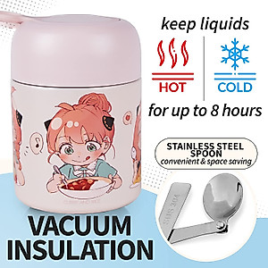 Maxerkeep 17oz Vacuum Insulated Soup Flask, Stainless Steel Lunch Container for Hot Food,Food Jar for Toddlers & Kids