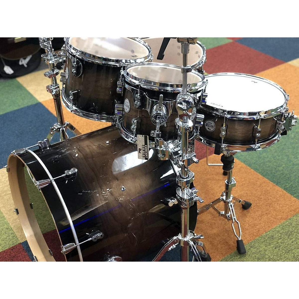Pacific by DW 5-Piece Concept Maple Exotic Shell Pack (Charcoal Burst over Walnut)
