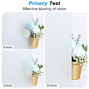 Haton Window Privacy Film Frosted Glass Film for Bathroom, Static Cling Sun Heat Blocking Window Clings, Opaque Frosting Coverings Tint for Home Door, Non-Adhesive, Pure 17.5" x 78.7"