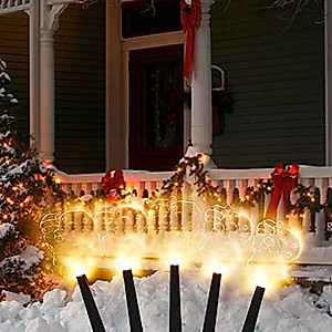 signmeili Solar Snowman Lights, Waterproof Solar Snowman Ground Plug Lights, Energy Saving and Easy to Install, Lamps for Home, Pathway, Garden Stakes