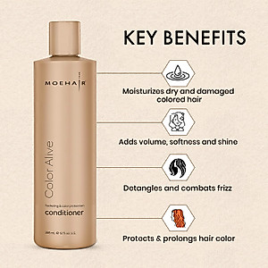 MOEHAIR Color Alive Conditioner (12 Fl. Oz), Hydrating & Nourishing Conditioner for Color Treated Hair | Reduces Scalp Dryness | Preserves Hair color | Paraben & Sulfate Free