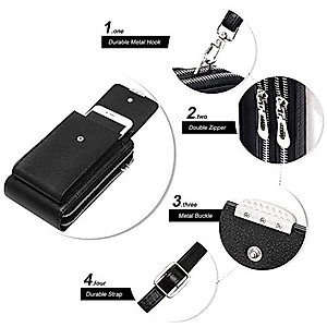 KUKOO Small Crossbody Phone Bags for Women Touch Screen Purse Wallet Mini Shoulder Handbag with Credit Card Slots