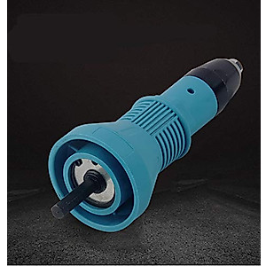 Rivet Gun for Cordless Drill Electric, 4EVERHOPE Electric Drill Tool Kit Riveter Adapter Insert Nut Hand Power Tool Accessories (Blue,8mm)