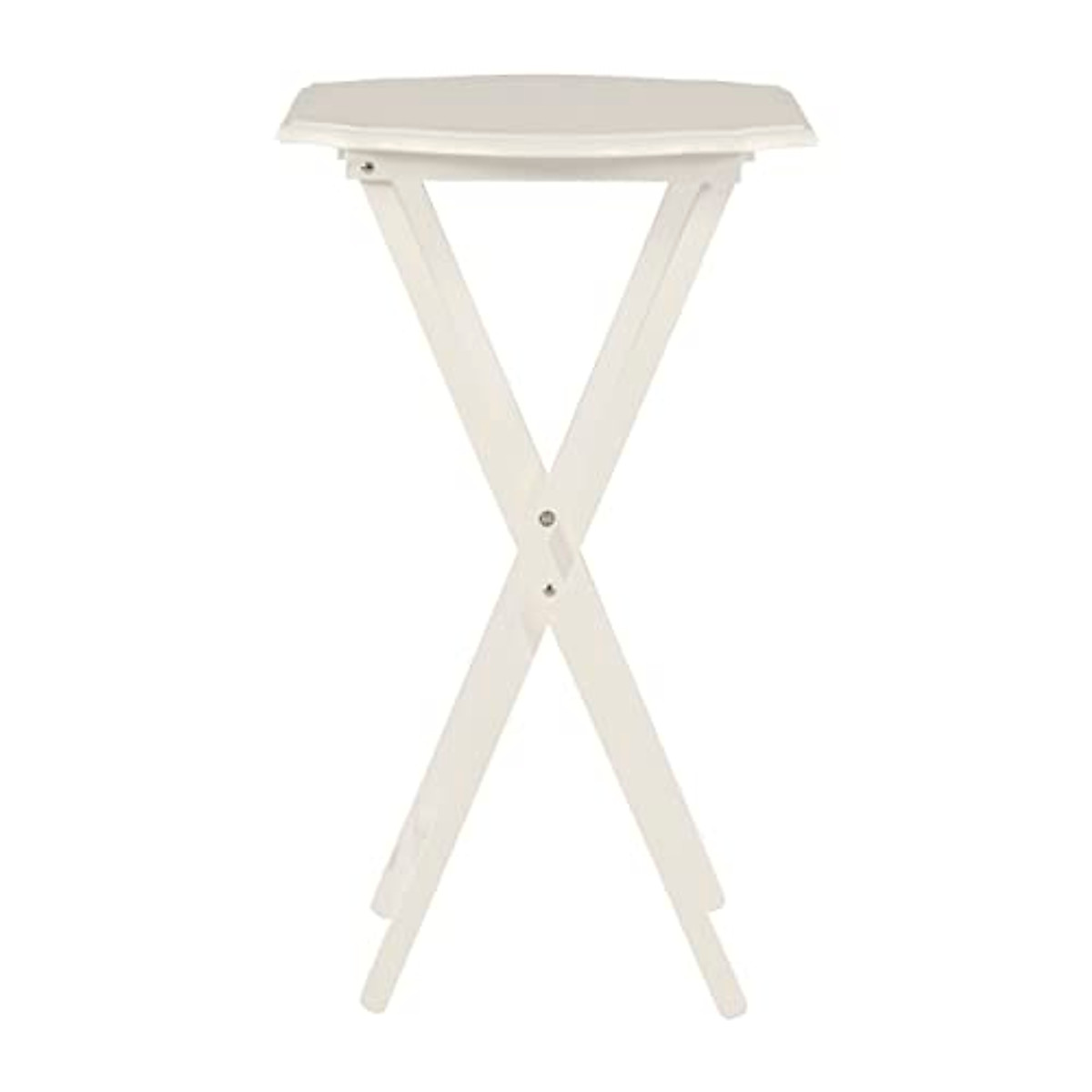 Linon White Folding Set of 2 Audra Snack Tray