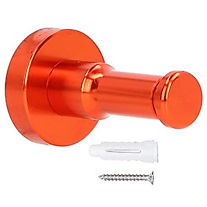 LIZEALUCKY Retro Bath Towel Hooks Aluminum Towel Hook Heavy Duty Wall Coat Hanger for Balcony Kitchen for Bathroom Kitchen Garage Hotel (Orange)